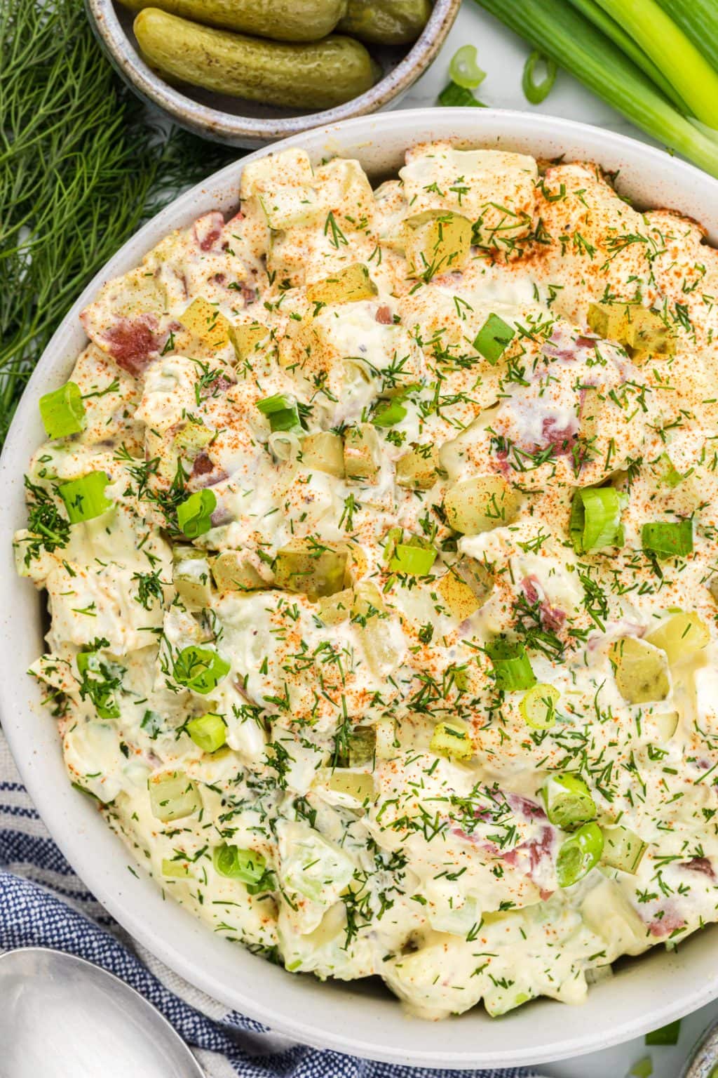 Potato Salad with Dill Pickles - Risa's Family Kitchen