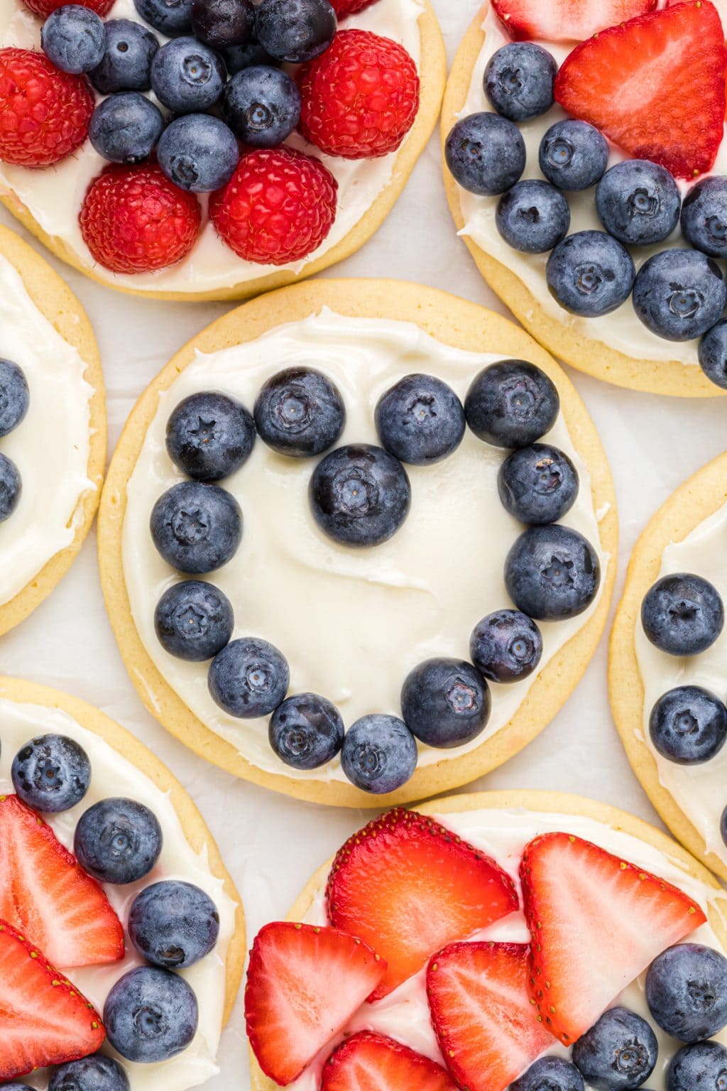 Fruit Pizza Cookies with Berries - Risa's Family Kitchen