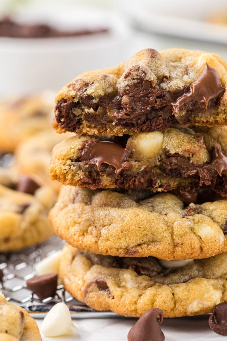 Chocolate Chip and White Chocolate Chip Cookies - Risa's Family Kitchen