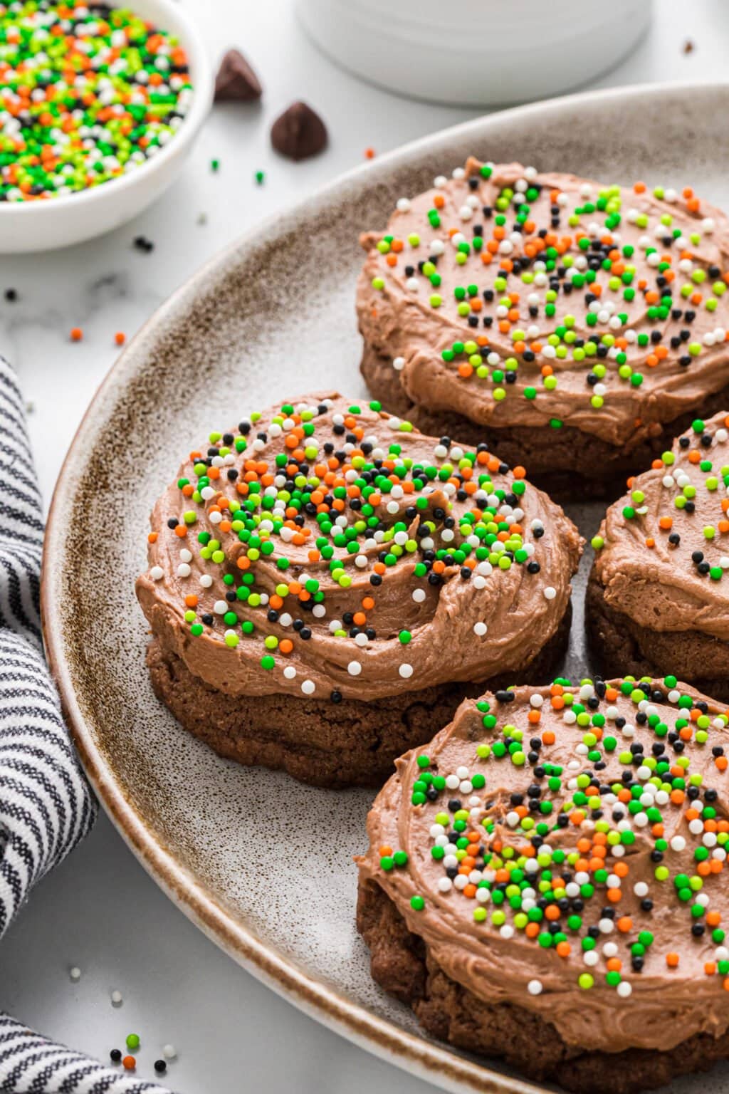 Chocolate Frosted Cookies - Risa's Family Kitchen