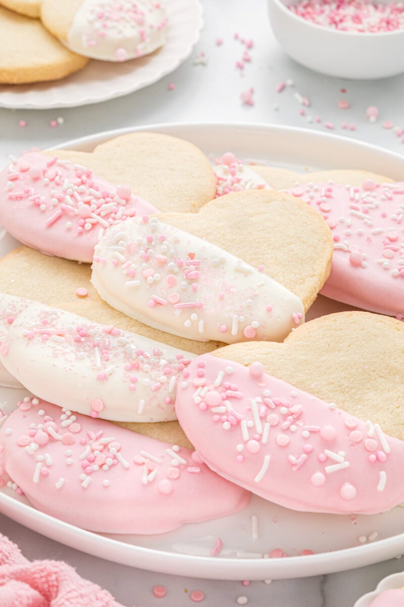 Heart Shaped Shortbread Cookies - Risa's Family Kitchen