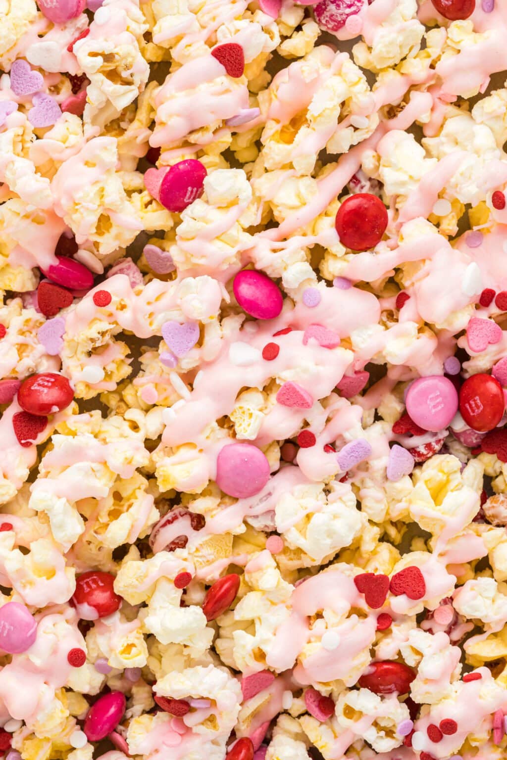 White Chocolate Popcorn Valentine's Mix - Risa's Family Kitchen